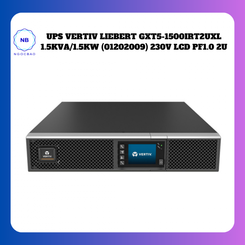 Bộ lưu điện Liebert GXT5 On-Line 1000VA/1000W 230V LCD PF1.0 2U Extended Run Rack/Tower, Rail ...